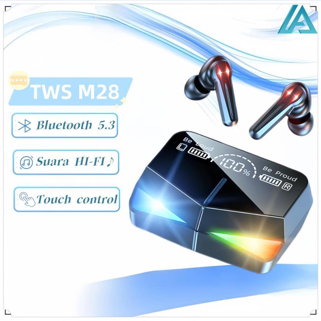 Jual Headset Gaming Bluetooth Nirkabel TWS M28 TWS Dual Mode BT Bluetooth v5.3 Peredam Bising ...