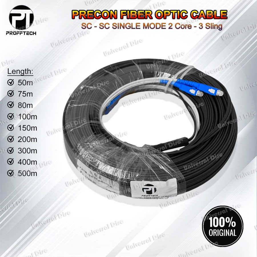 Jual KABEL FIBER OPTIC 2 CORE FO SC OUTDOOR 300M - 300 Meter | Shopee ...
