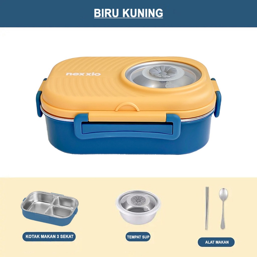 Jual Aveline Lunch Box Kotak Makan 3 Sekat 4 Sekat 5 sekat SUS 304 Stainless Steel / Lunch Box ...