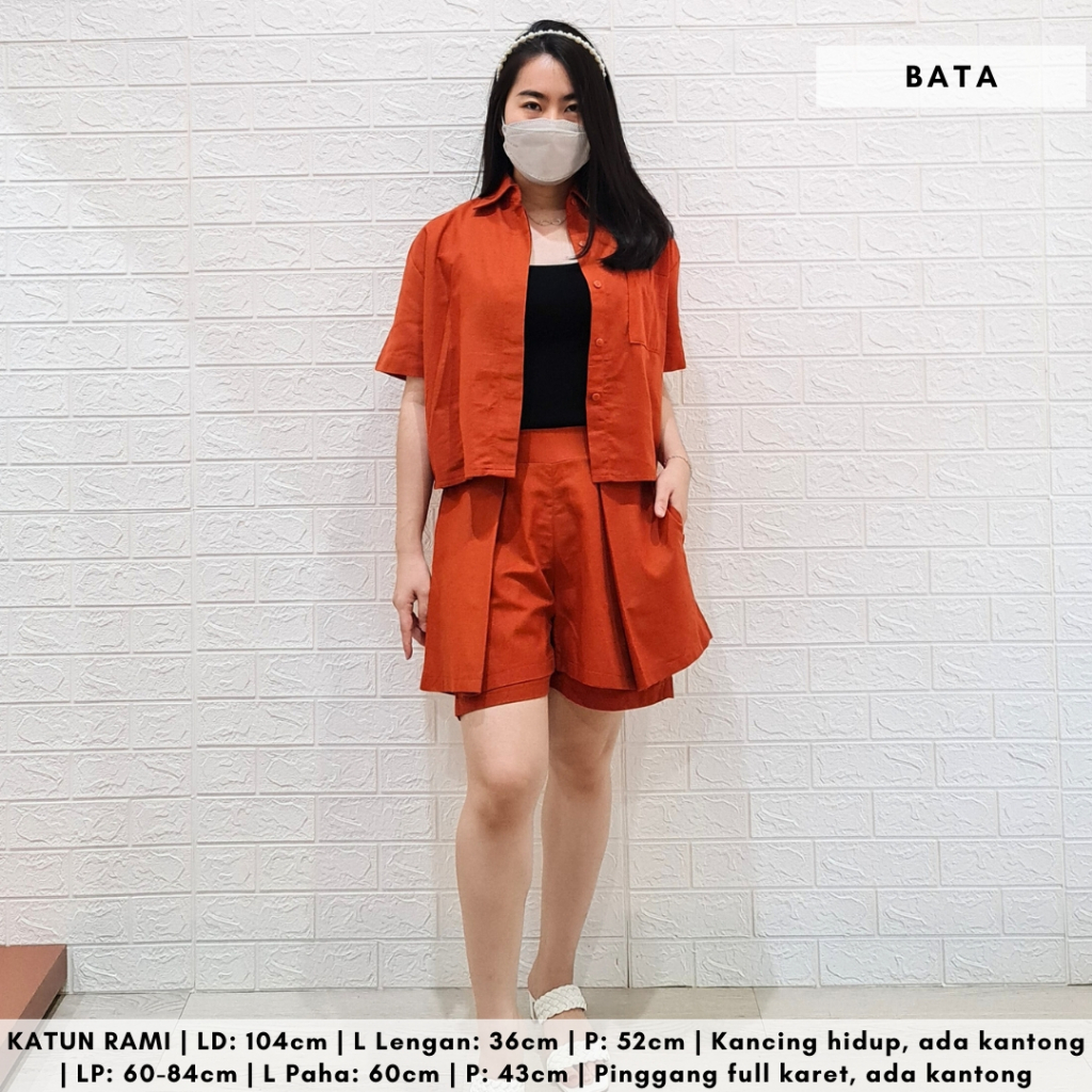 Jual 4399 aniersa short one set polos button pocket | Shopee Indonesia