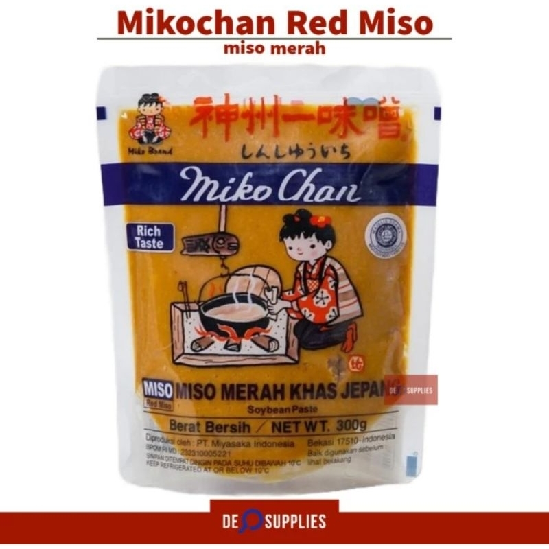 Jual Miyachan Miso Merah Jepang 300gr - Mikochan Aka Red Miso Soup Halal | Shopee Indonesia