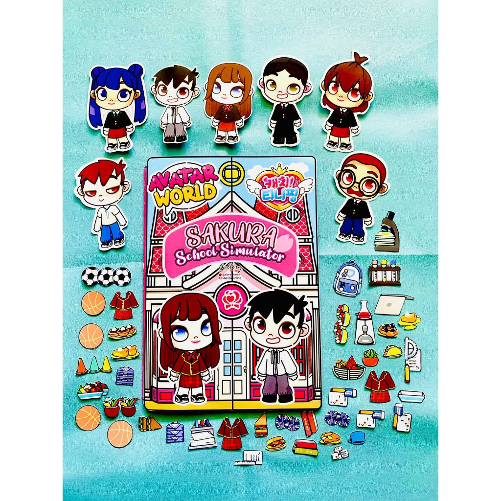 Jual SAKURA SCHOOL SIMULATOR Paperdoll Bongkar Pasang Besar 21x16 Cm ...