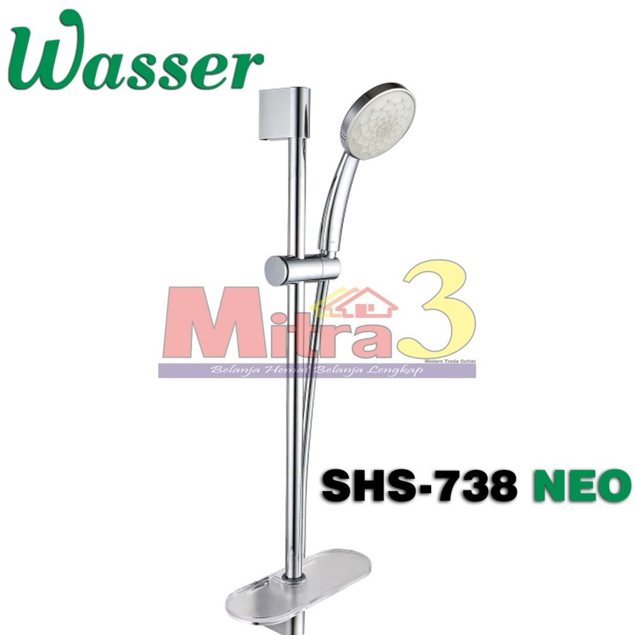 Jual Shower Tiang WASSER SHS-738 NEO / Hand Shower Set with Sliding Bar ...