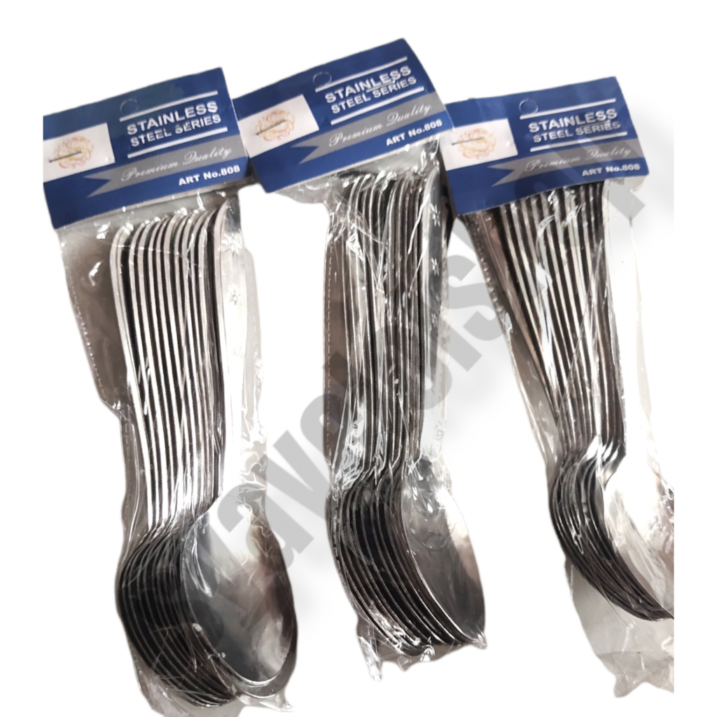 Jual Sendok Stainless 808 1 Lusin Tebal Sendok Makan / Sendok Serbaguna ...