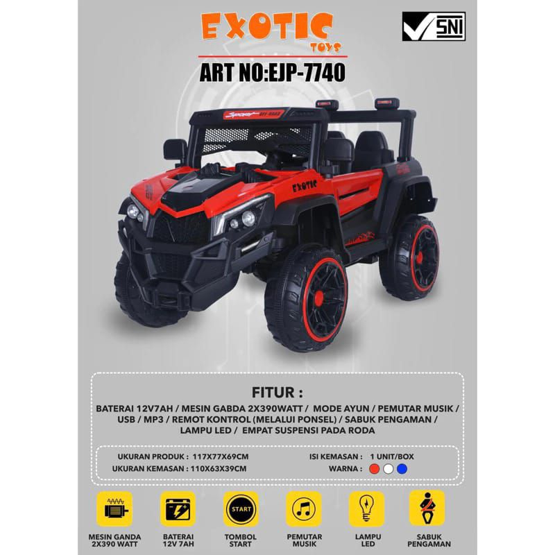 Jual MAINAN ANAK MURAH MOBIL AKI EXOTIC 7740 BAN PLASTIK 7740+ BAN EVA ...