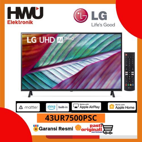 Jual PROMO>>>LG 43UR7500 LED UHD 4K SMART TV WEB OS A5 Gen 6 ThinQ AI ...