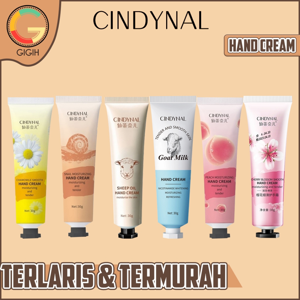 Jual CINDYNAL HAND CREAM / CREAM LOTION TANGAN MOISTURIZING 30GR ...