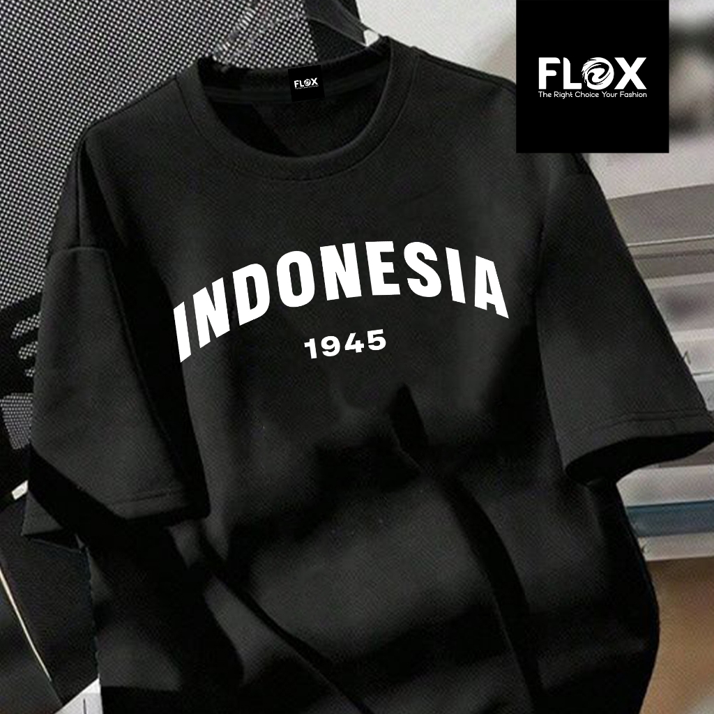 Jual Flox Official Shop Kaos Kemerdekaan Pria waninta Unisex Lengan Pendek Typographic Indonesia ...