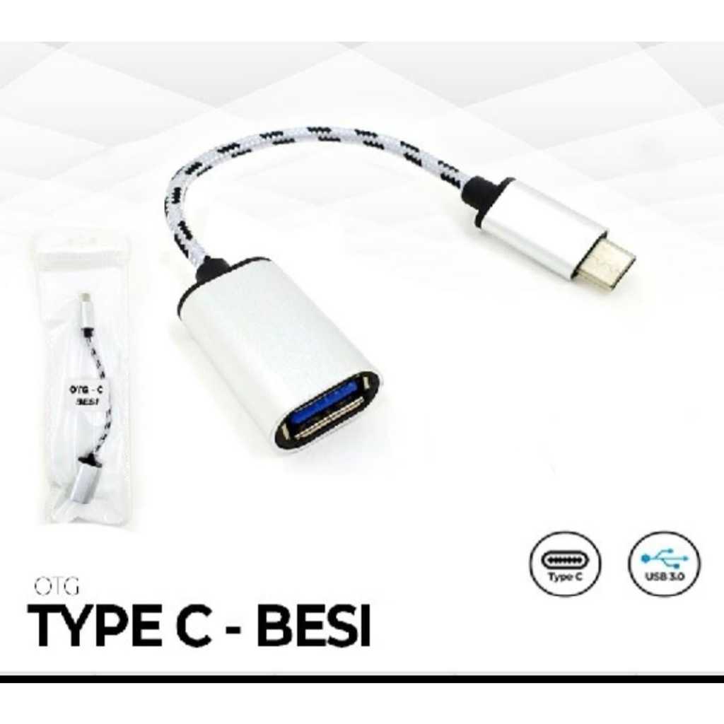 Jual CABLE KABEL OTG type tipe C MODEL besi Male TO usb female oTG ...