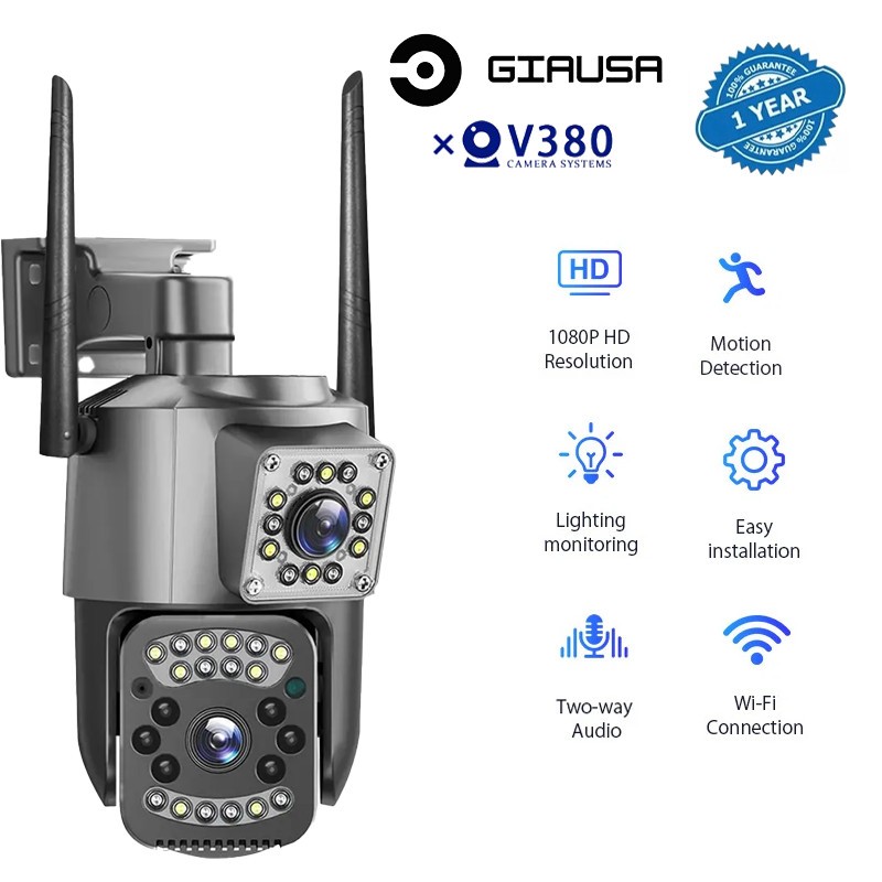 Jual V380 Pro Kamera IP Super Tahan Air Lensa Ganda PTZ Penglihatan ...