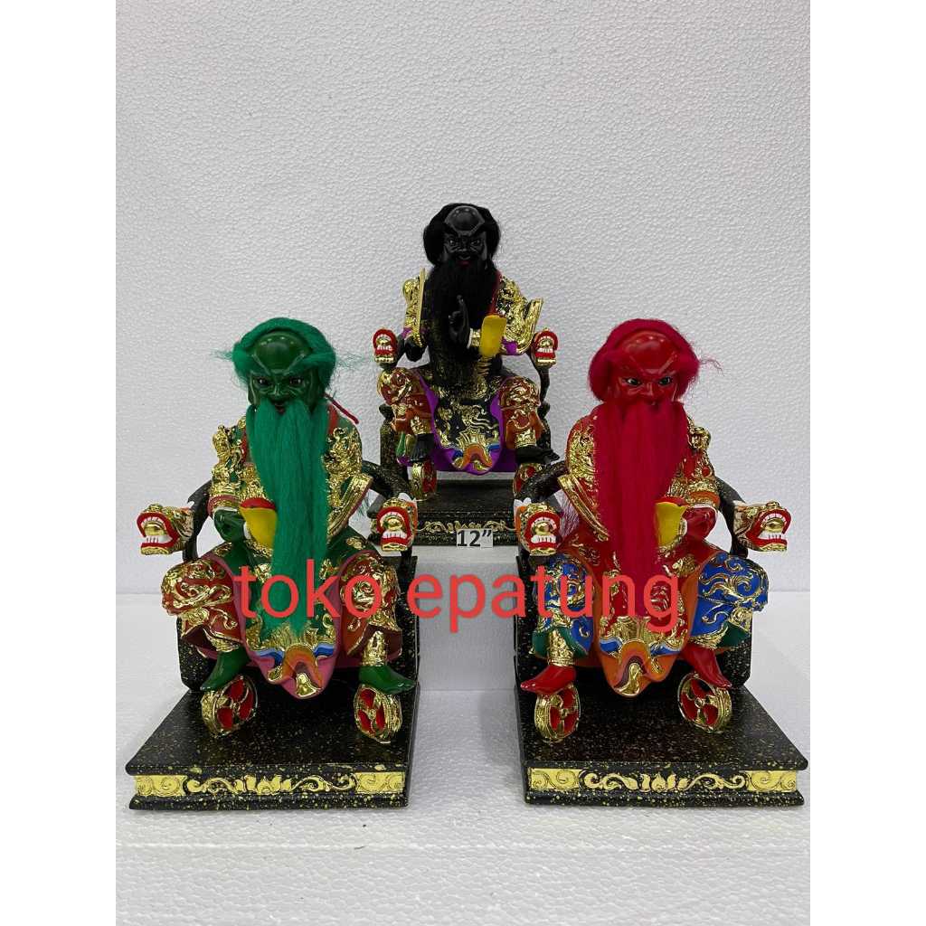Jual patung dewa fat cu kong / huat cu kong bersaudara -hitam - merah ...