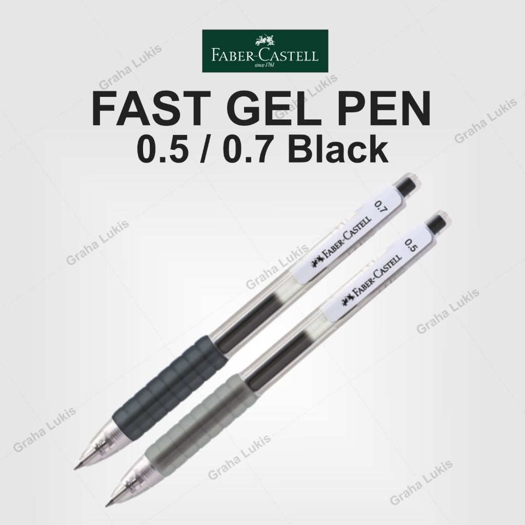 Jual FABER-CASTELL Fast Dry Gel Ballpoint Black Ink | Shopee Indonesia