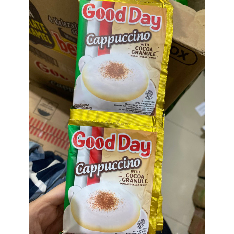 Jual KOPI GOOD DAY CAPPUCCINO RENCENG ISI 10 SACHET | Shopee Indonesia