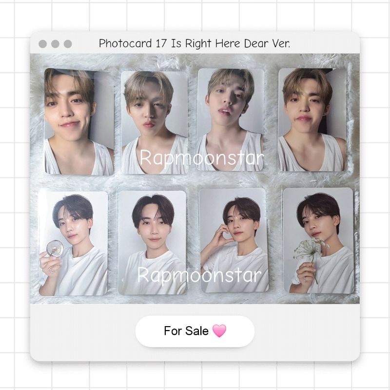 Jual [BACA DESKRIPIS] Photocard Seventeen Official 17 Is Right Here from album Dear Version ...