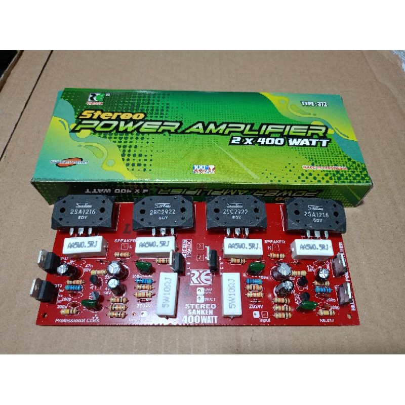 Jual Kit Power Amplifier Stereo 2x400 Watt Plus Final SANKEN 5DY 2SC2922 2SA1216 ( Free Mika ...