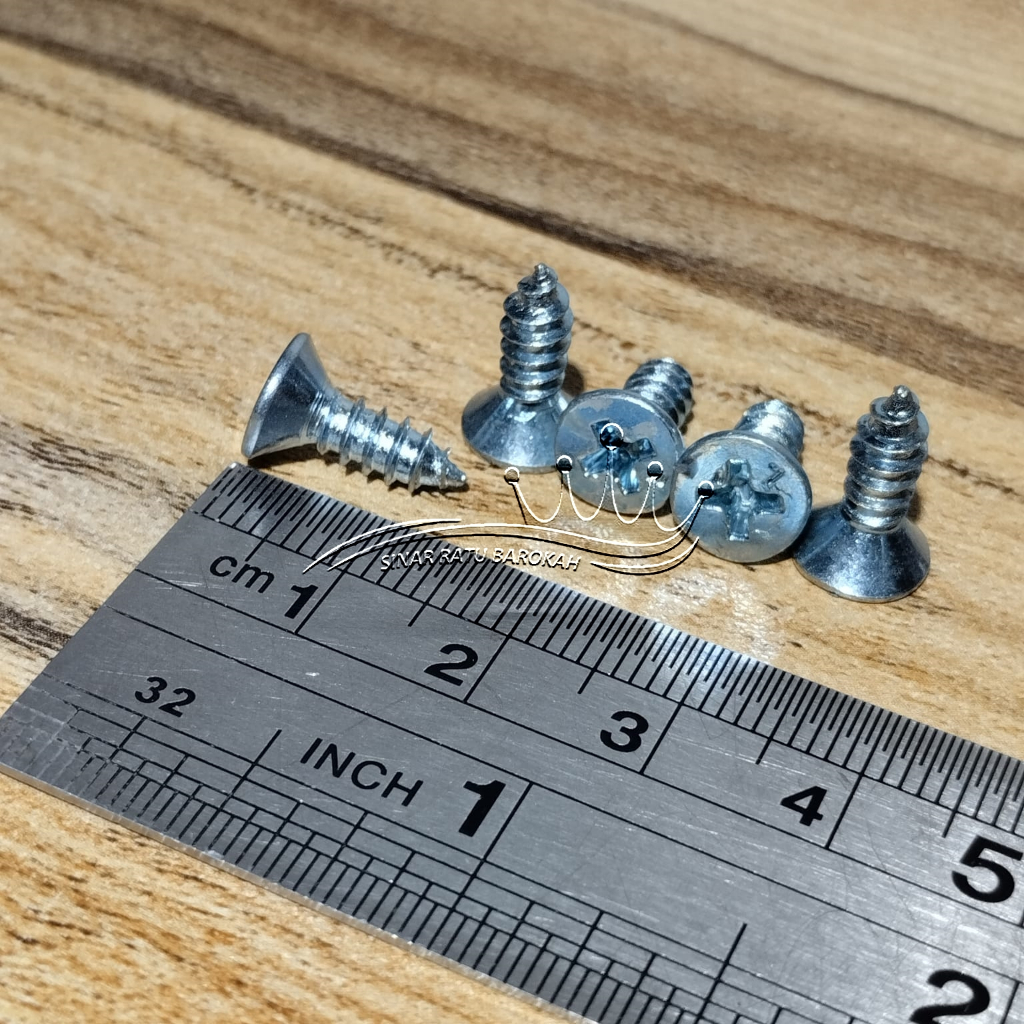 Jual SEKRUP SKRUP FH FAB 8X1/2 PANJANG 1,2CM F+AB TAPPING TAPING SCREW ...