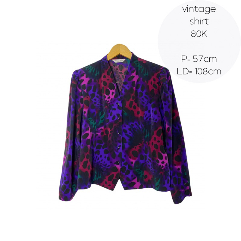 Jual kemeja blazer vintage jadul motif macan leopard ungu | Shopee ...