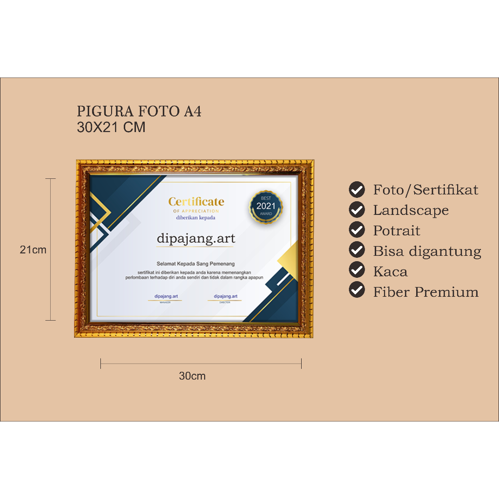 Jual Bingkai foto/Frame foto/Pigura A4 | Shopee Indonesia