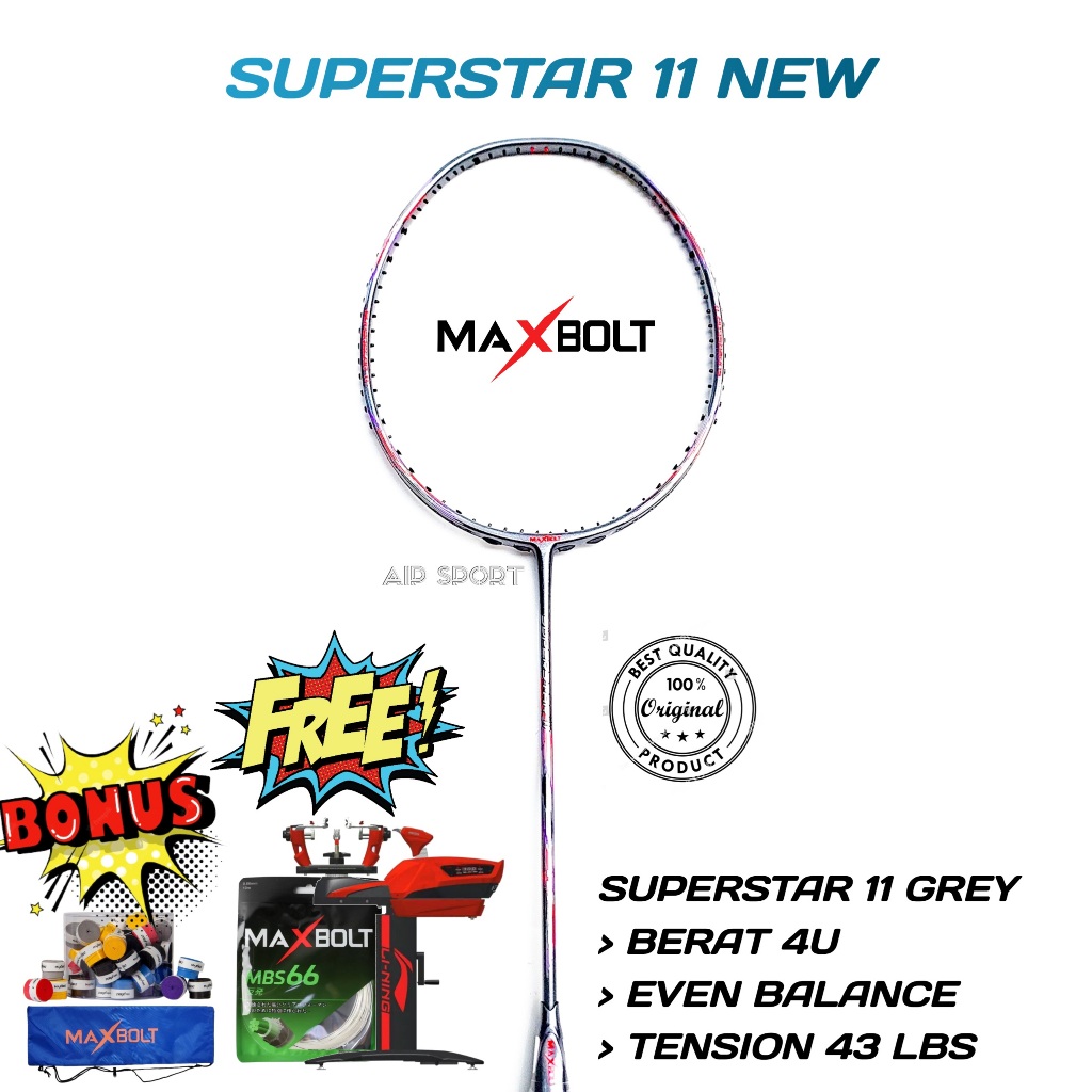 Jual New Raket Badminton Maxbolt Superstar 11 Original | Shopee Indonesia