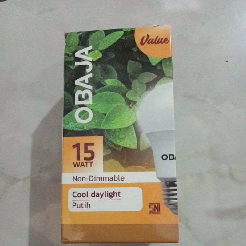 Jual lampu LED Obaja value 15wat cahaya putih | Shopee Indonesia