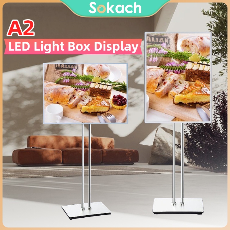 Jual Standing Sign Frame A2 / Floor Standing Sign Frame LED Slim Light ...
