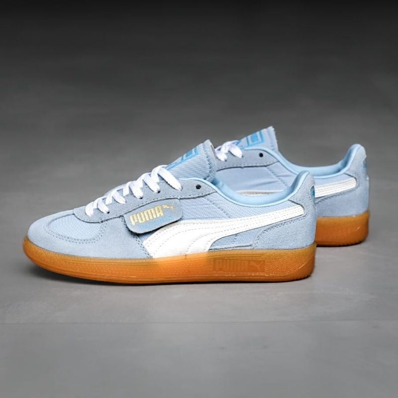 Jual Sepatu Puma Palermo Light Blue White Gum size 37 - 40 | Shopee ...
