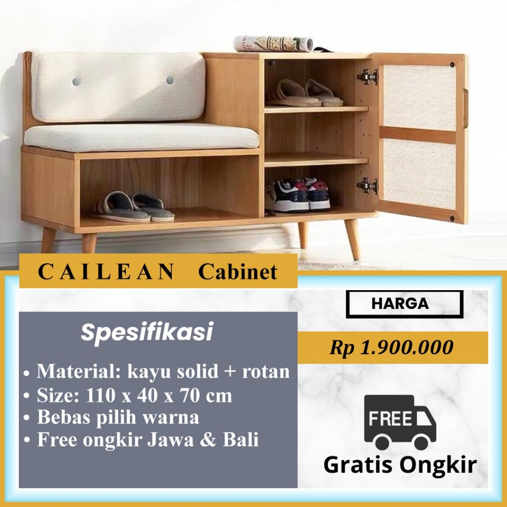 Jual Sofa Rak Sepatu Duduk Sofa Kabinet [ CAILEAN CABINET ] | Shopee ...
