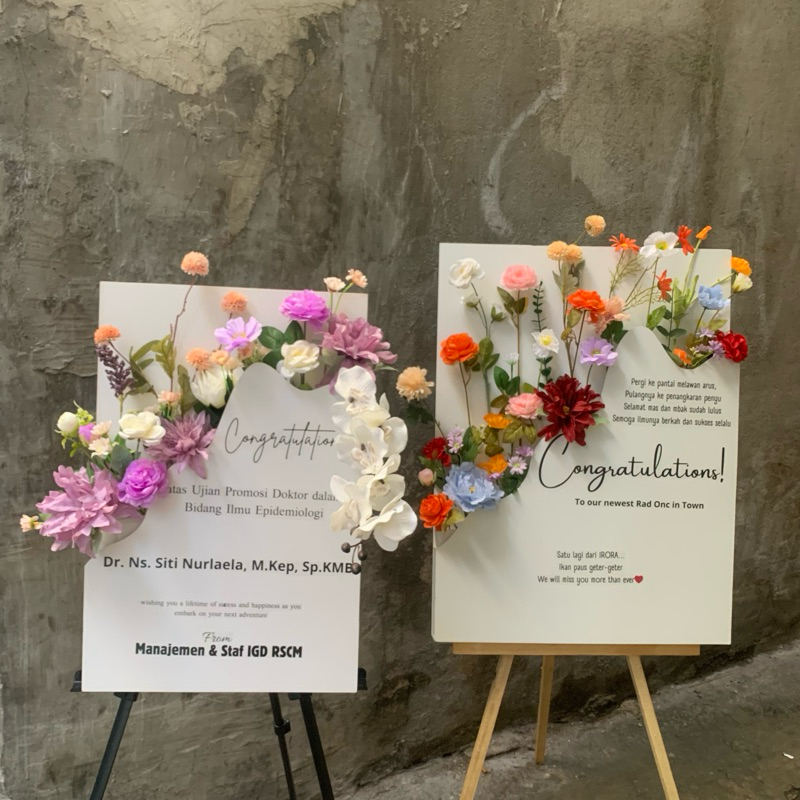 Jual Papan Bunga Wisuda / Flower Box / Flower Box Sign / Welcome Sign ...