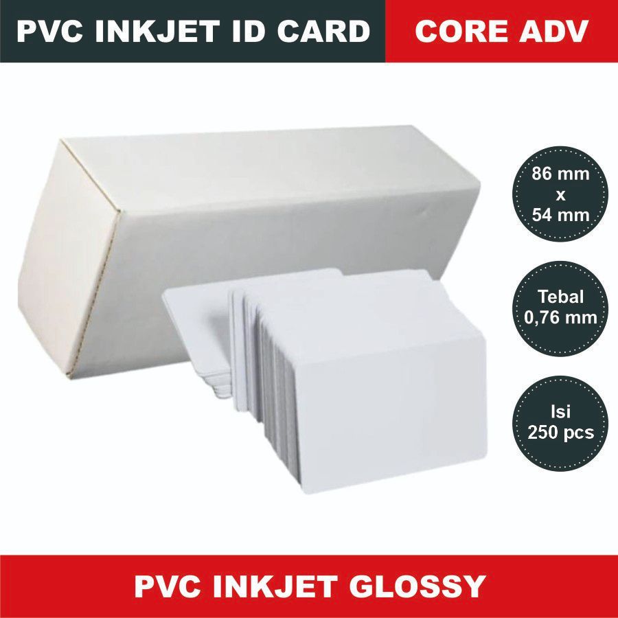 Jual PVC Inkjet Id Card 250 Pcs Premium Quality | Shopee Indonesia