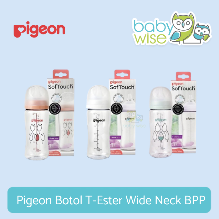 Jual Pigeon Botol T-Ester Wide Neck BPP - Botol Susu Anak Bayi | Shopee Indonesia