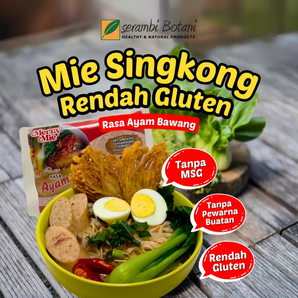 Jual Mie Instan Less Gluten Merry Mie Rasa Ayam Bawang Sehat | Shopee ...