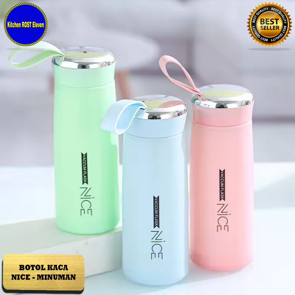 Jual botol kaca 400ml nice minuman / botol kaca minuman | Shopee Indonesia