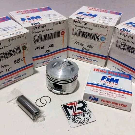 Jual PISTON KIT MIO XB PEN 15 MM//SEHER SET RING BORE UP 53,5/54/54,5/55/57/57,5/58/58,5/59 MM ...