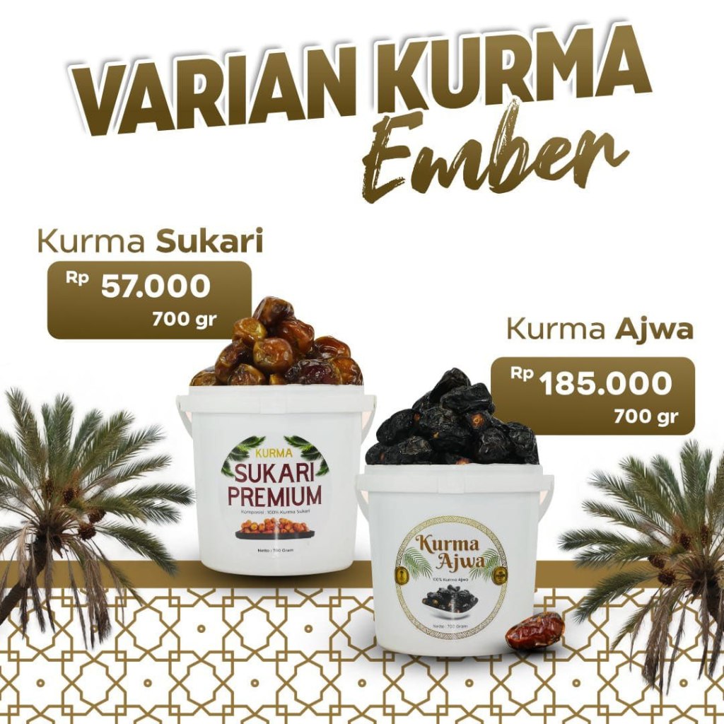Jual Varian Kurma Ember Ajwa dan Sukari 700 gr | Shopee Indonesia