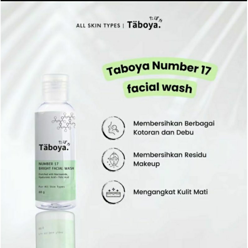 Jual (READY) Taboya number 17 facial wash | Shopee Indonesia