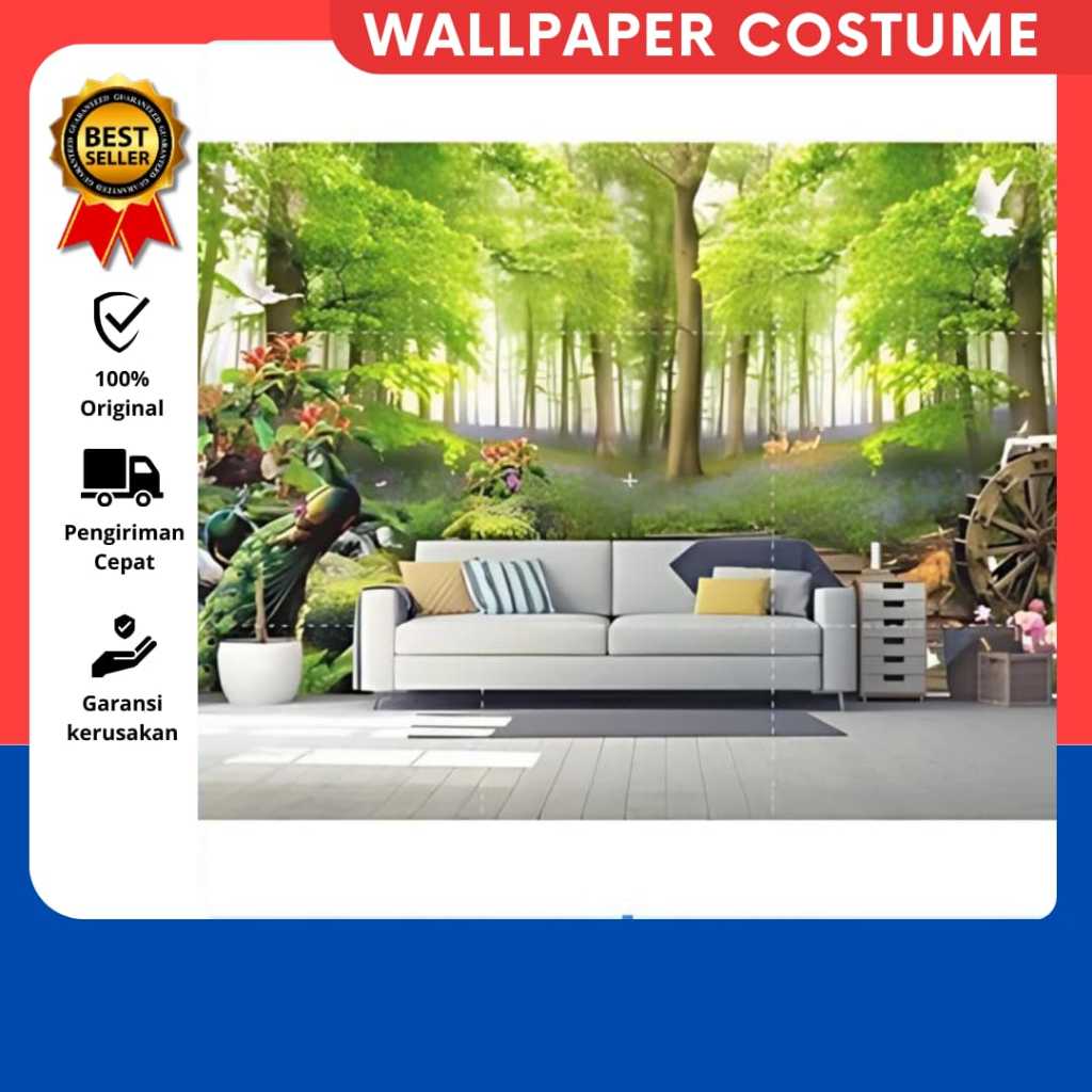 Jual Wallpaper Custom/Wallpaper 3D/Wallpaper Printer Lebar bahan 1meter ...