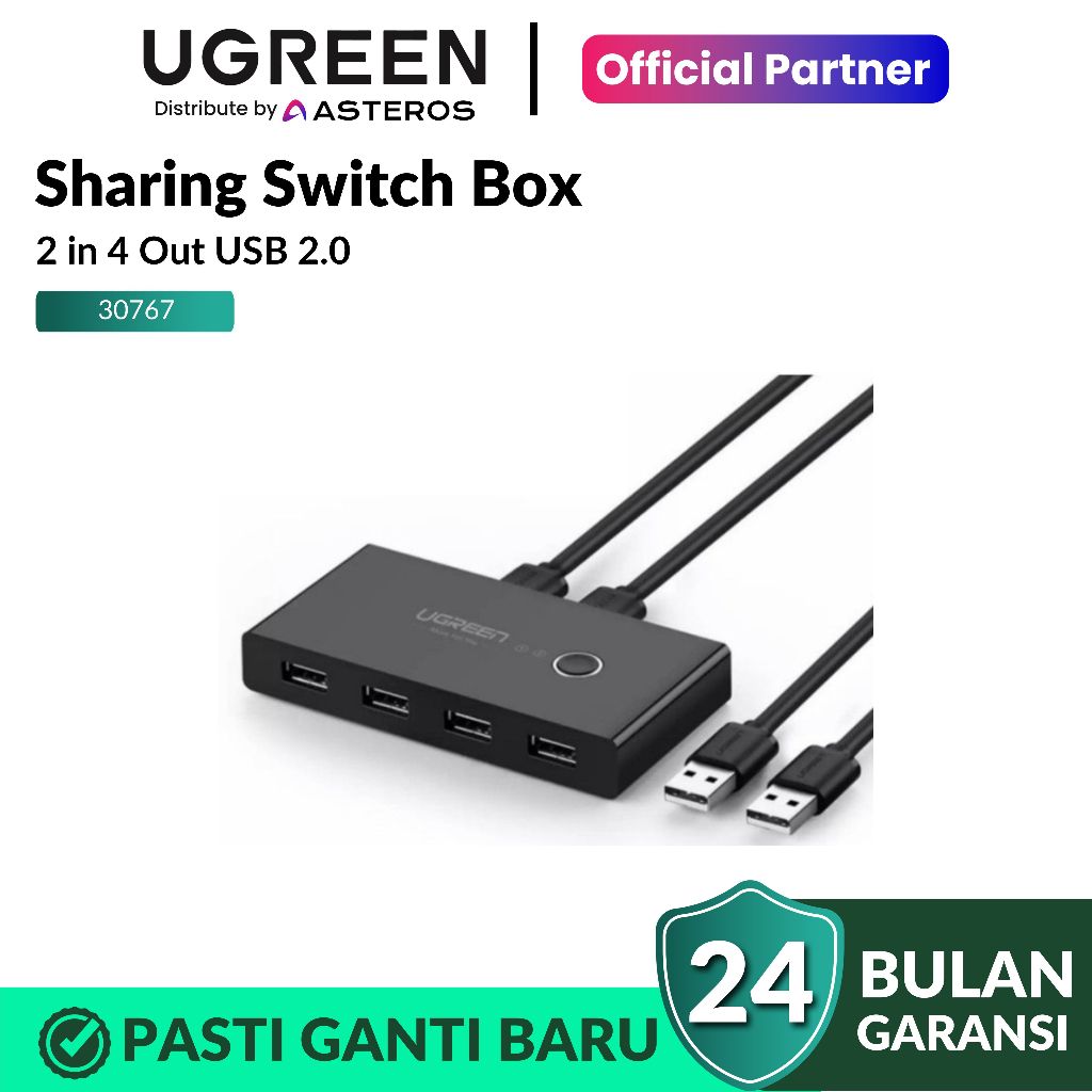 Jual UGREEN Sharing Switch Box UGREEN 2In 4Out USB 2.0 USB 3.0 For PC 5Gbps 30767 | Shopee Indonesia