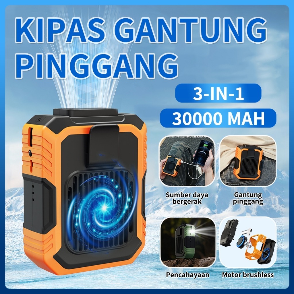 Jual 3 in 1 Kipas Angin Portable 30000mAh AC portabel Kapasitas Besar ...