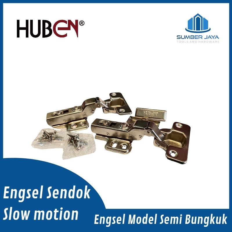 Jual Engsel Sendok engsel lemari slow motion huben model semi bungkuk ...