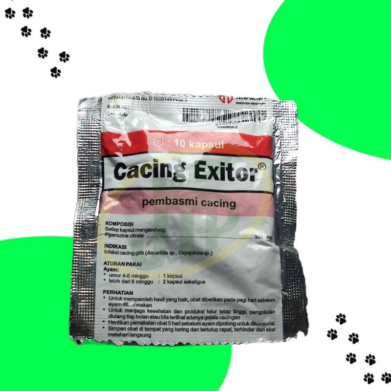 Jual Obat Cacing Exitor - Bermutu Membasmi Cacing Pada Ayam - 10 kapsul ...