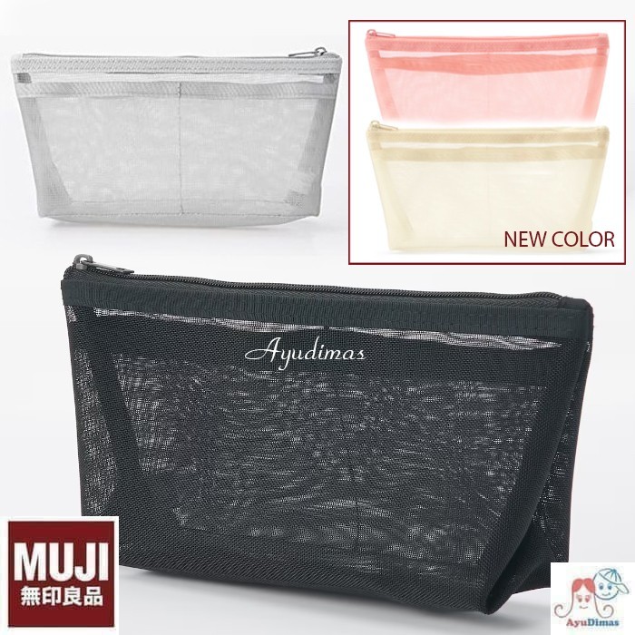 Jual MUJI Nylon Mesh Pen Case with Gusset - tempat pensil | Shopee ...