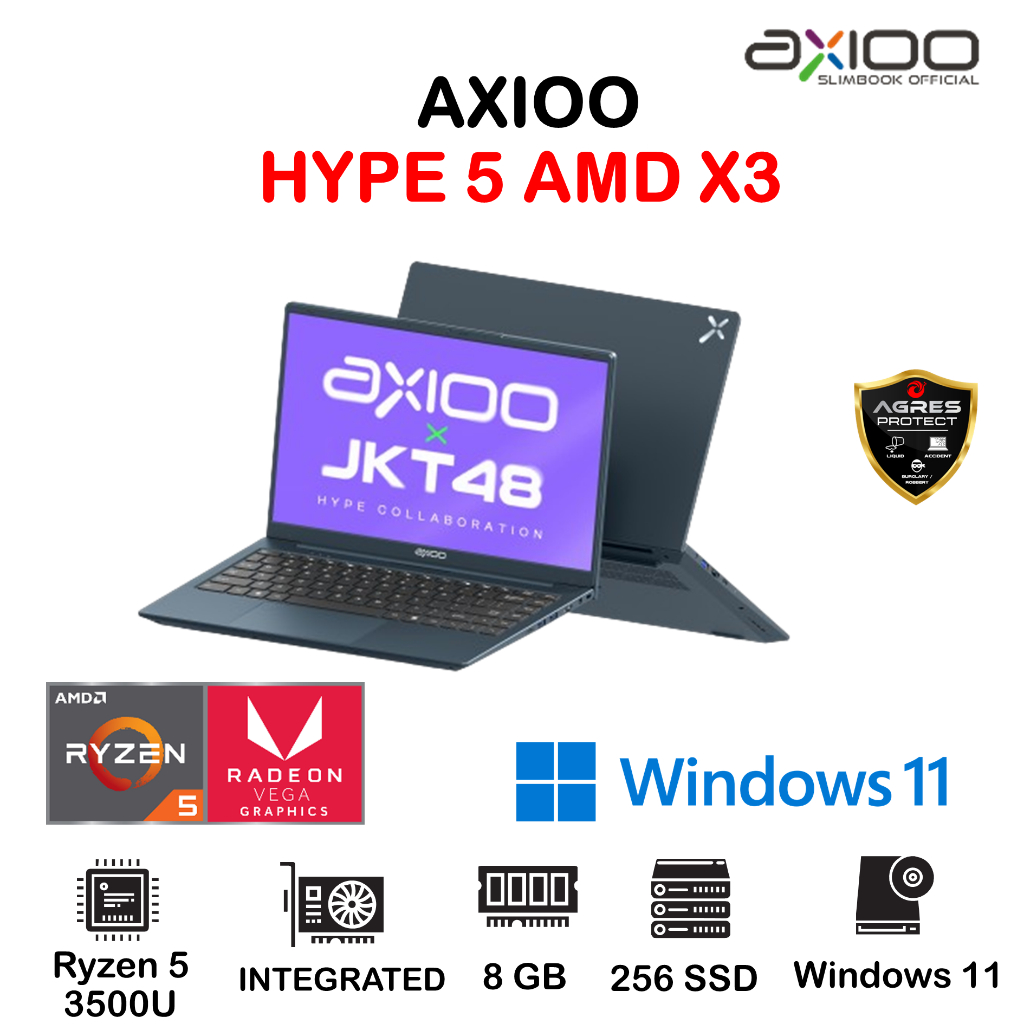 Jual LAPTOP AXIOO HYPE 5 AMD X3 RYZEN 5 3500U 8GB 256GB WINDOWS 11 ...