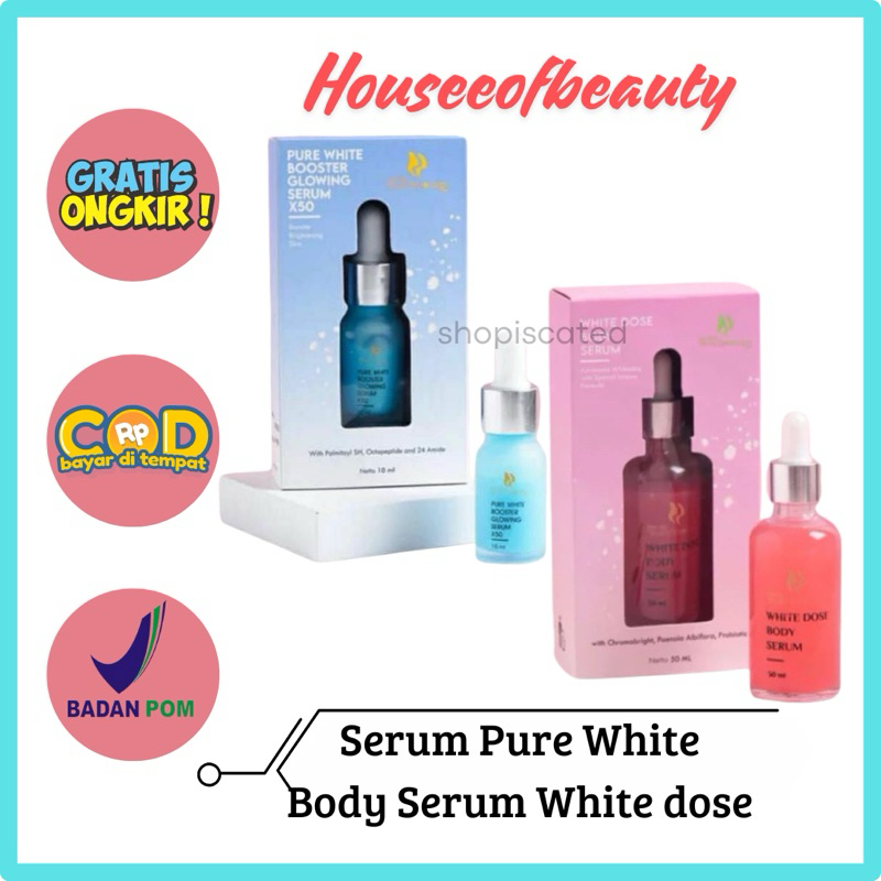 Jual SERUM PURE WHITE X50 HOUSEEOFFBEAUTY|WHITE DOSE BODY SERUM ...