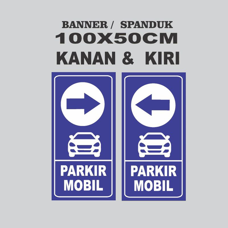 Jual SPANDUK / BANNER PARKIR MOBIL ARAH | Shopee Indonesia