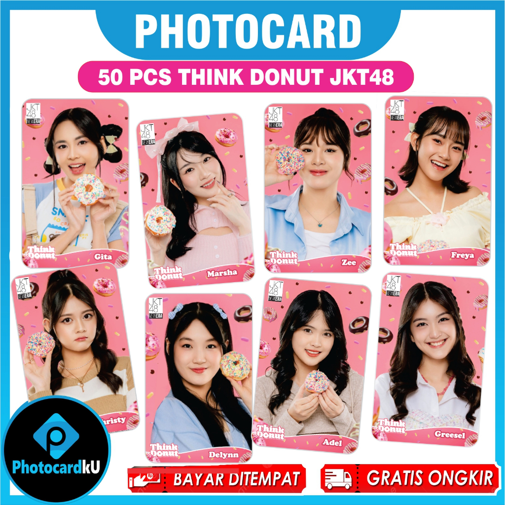 Jual Photocard Think Donut JKT48 2 sisi isi 50 Pcs tebal 310 Gsm | PHOTOCARDKU | Shopee Indonesia