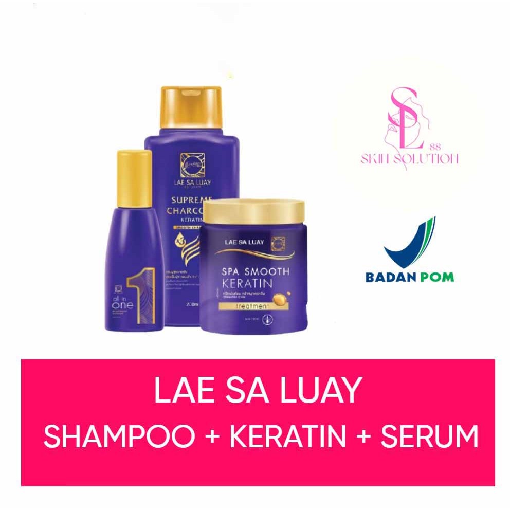 Jual PAKET 3 IN 1 BPOM LAE SA LUAY SUPER SMOOTH HAIR / HAIR MASK ...