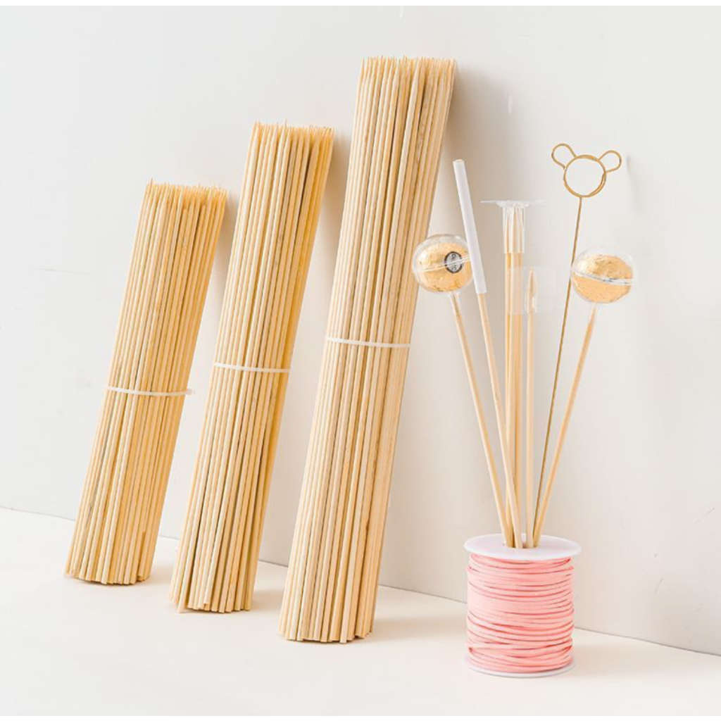 Jual [30 CM / 45 Buah) ] STIK BAMBU JUMBO / STIK TUSUK BUKET JUMBO ...