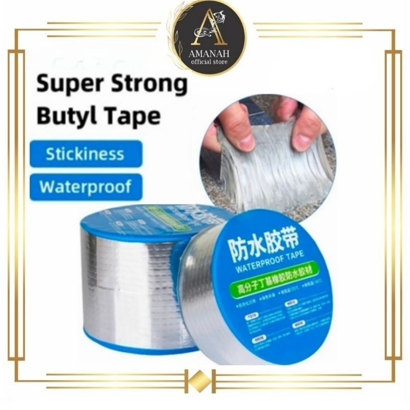 Jual Lakban Anti Bocor Tape Lem Anti Air Aluminium Foil Butyl Super Waterproof Tape Tambal ...