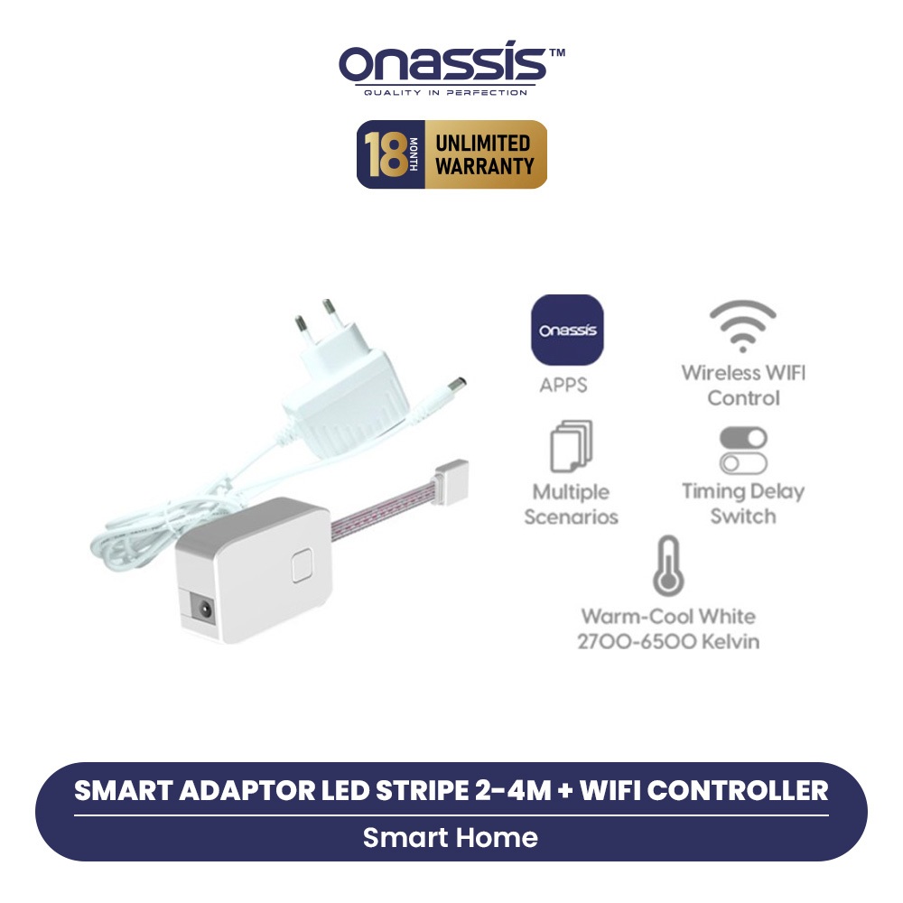 Jual Onassis Smart Adaptor LED Stripe 2-4m + Wifi Controller | Shopee ...