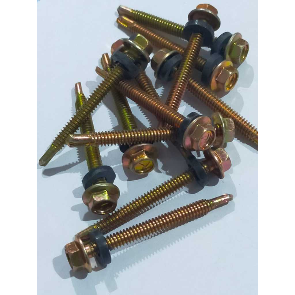 Jual Baut Roofing 12 x 40 Skrup Atap Baja Ringan Per 25 Pcs | Shopee ...